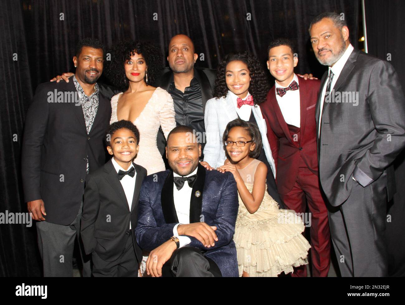 Deon Cole, from top left, Tracee Ellis Ross, Kenya Barris, Yara Shahidi ...