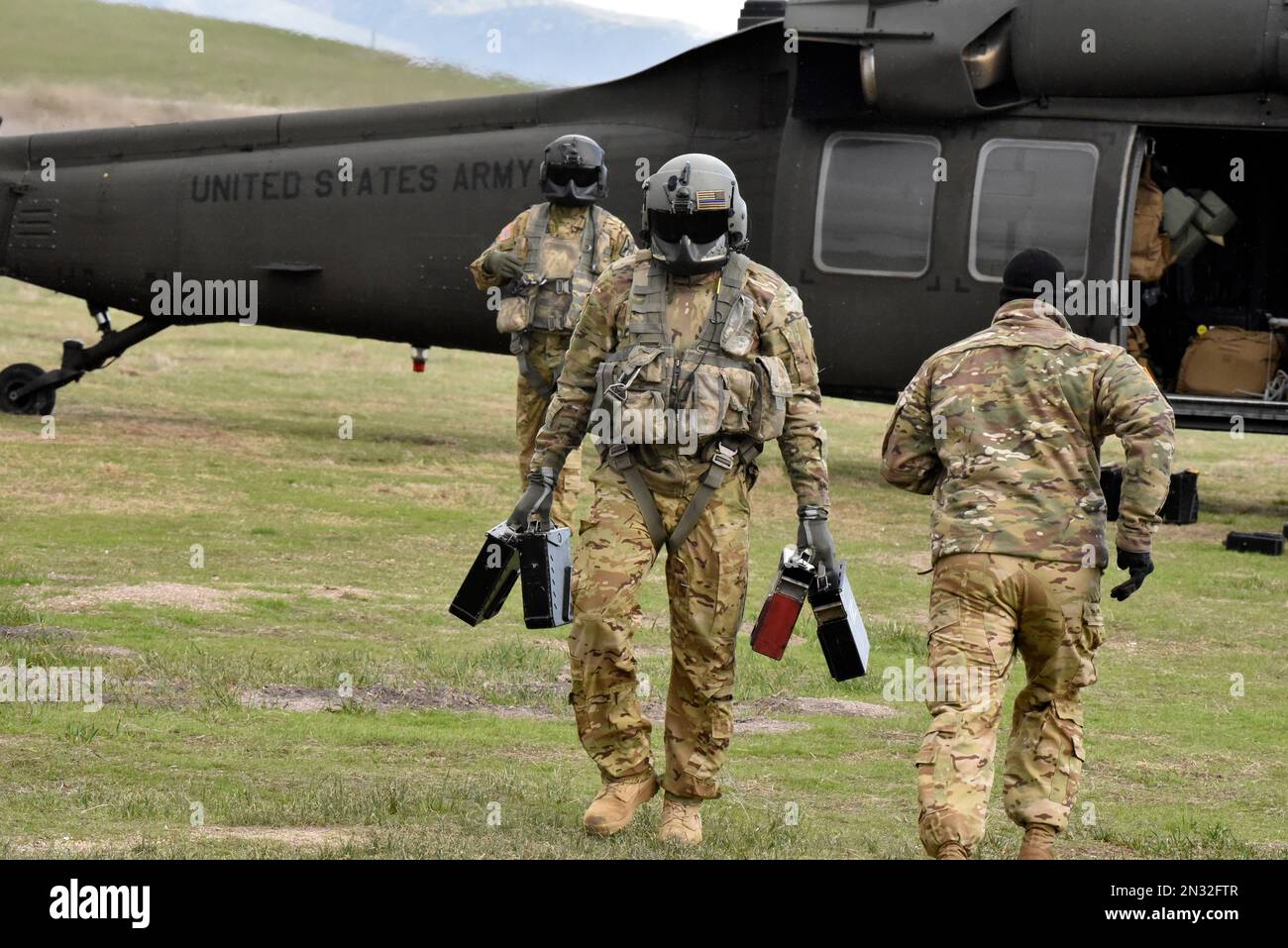 Six UH-60 Black Hawks Army Reserve Soldiers fired thousands of rounds ...