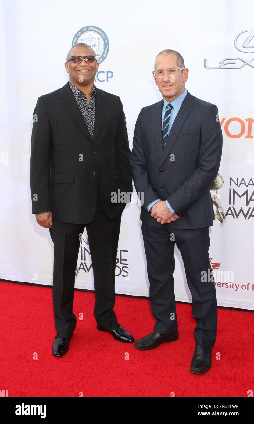 Reginald Hudlin, left, and Phil Gurin arrive at the 46th NAACP Image ...