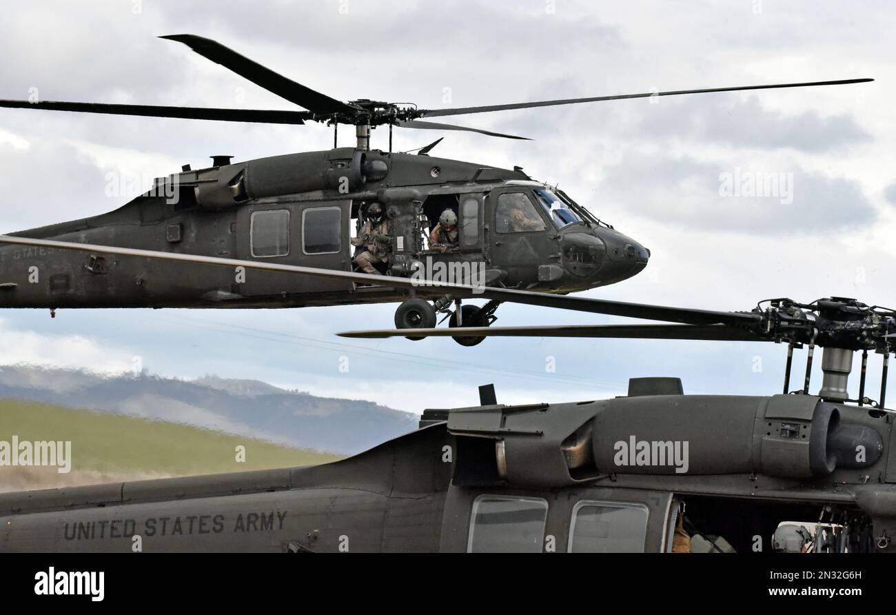 Six UH-60 Black Hawks Army Reserve Soldiers fired thousands of rounds ...