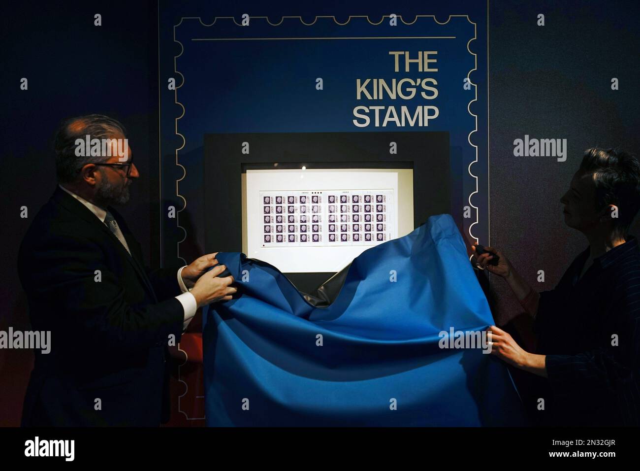 One of the first sheets of the 1st class definitive stamp featuring ...