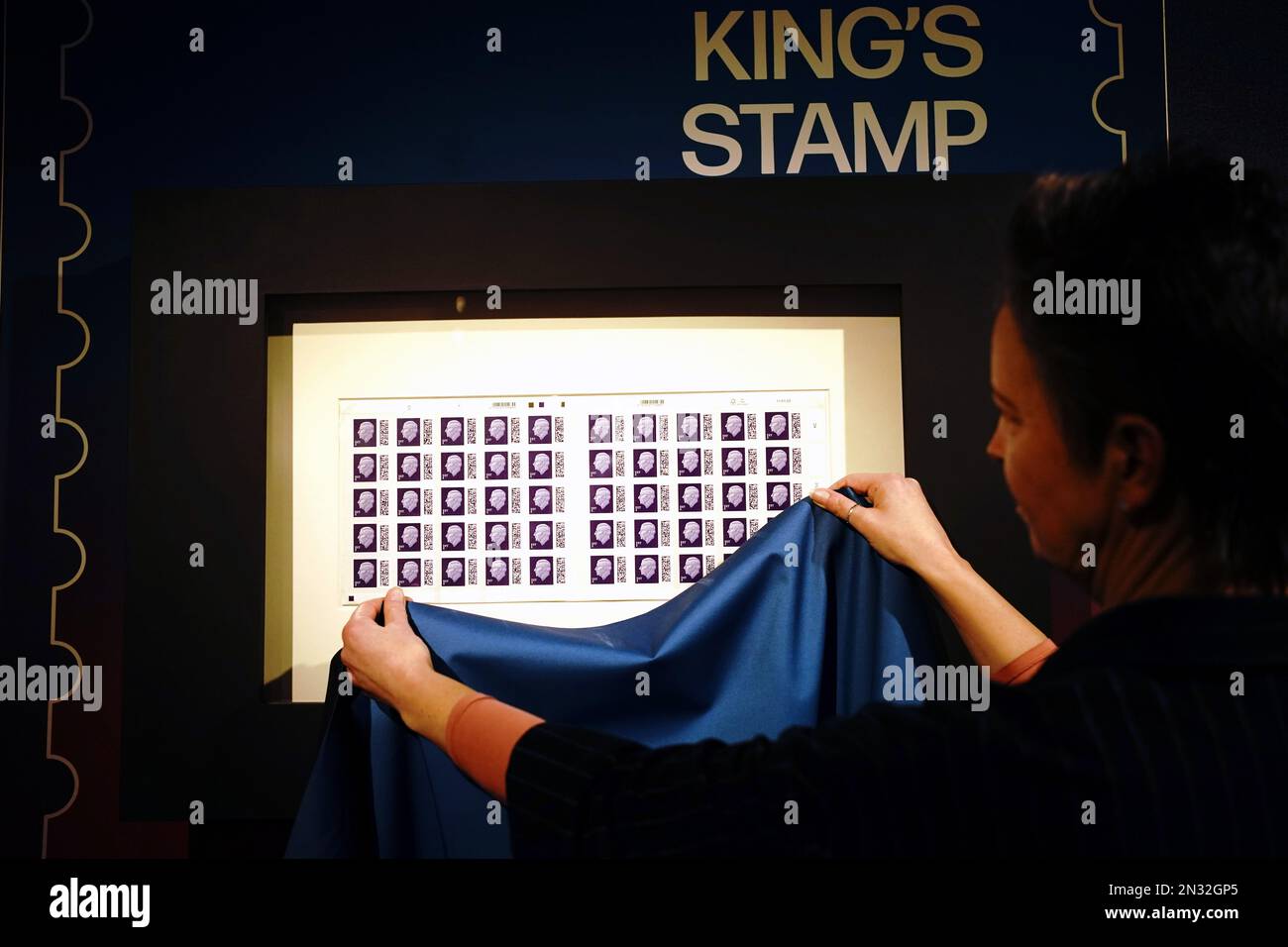 One of the first sheets of the 1st class definitive stamp featuring ...