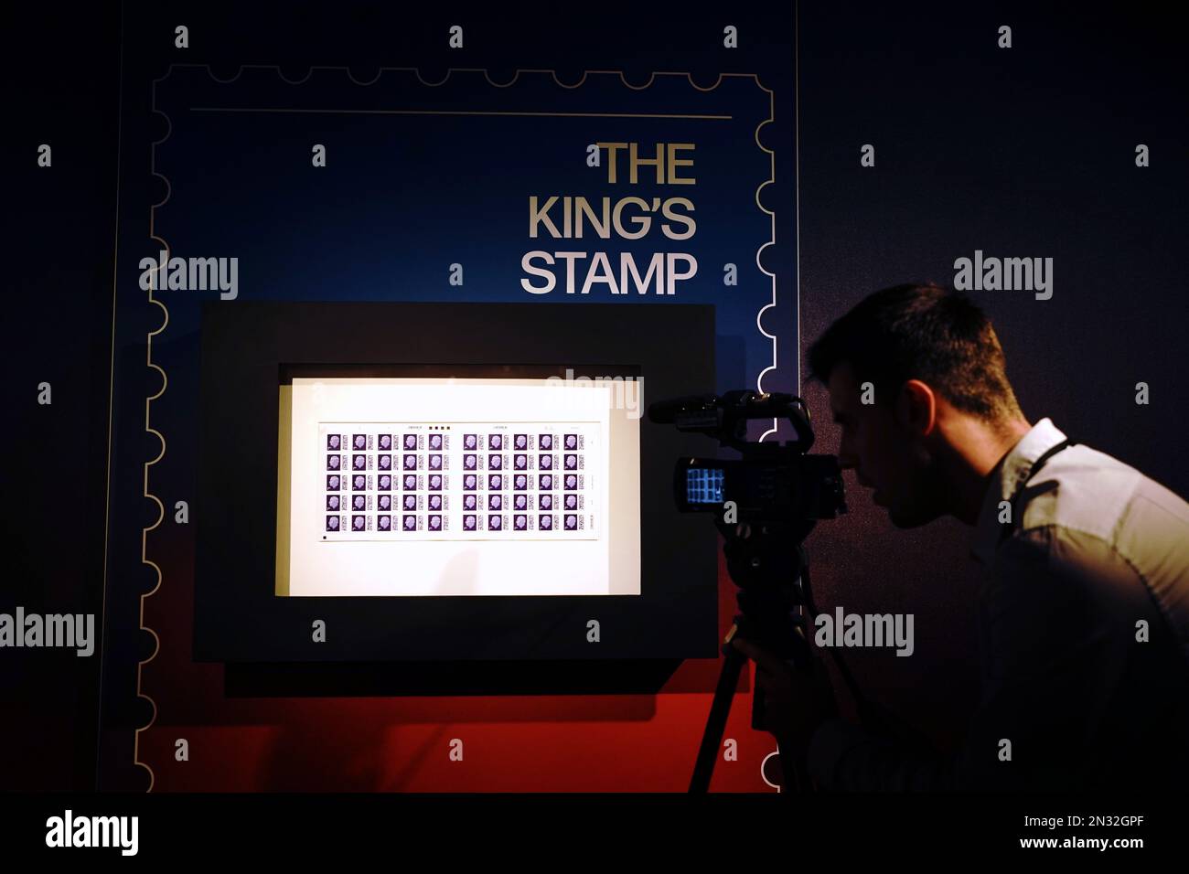 One of the first sheets of the 1st class definitive stamp featuring ...