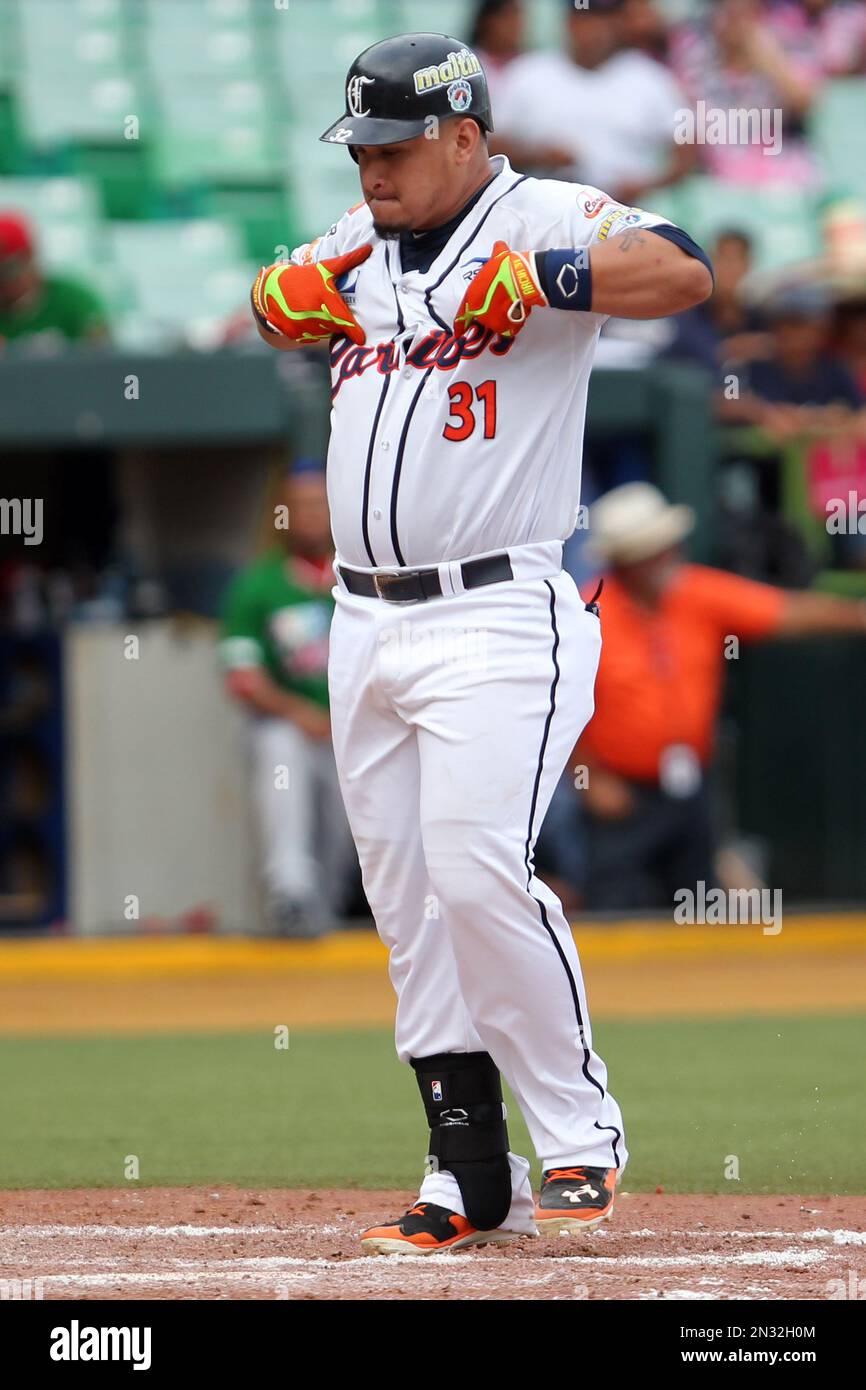 Venezuelas Oswaldo Arcia Celebrates At Home Plate After Hitting A Home