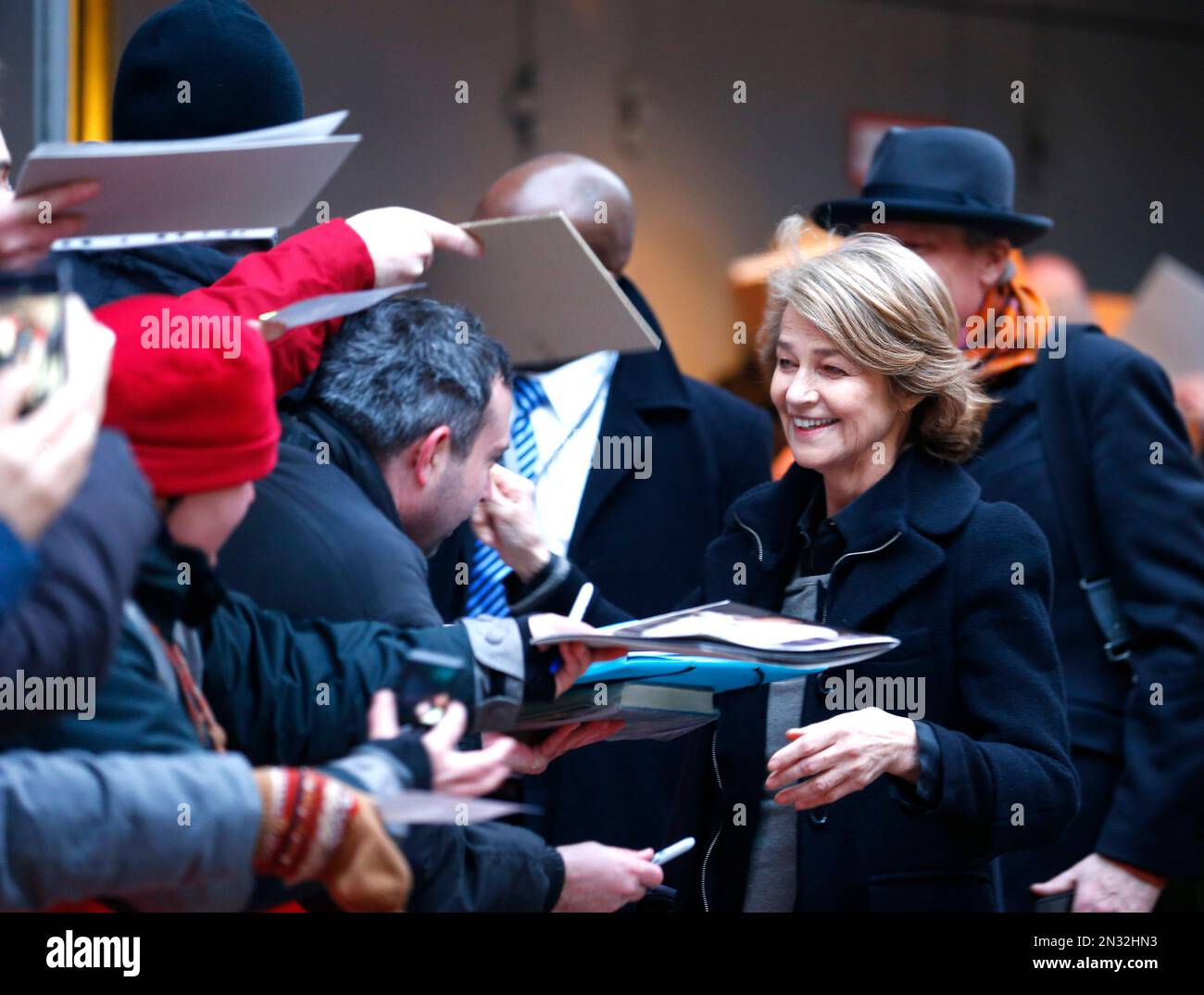 Actress Charlotte Rampling arrives for the photo call for the film 45 ...