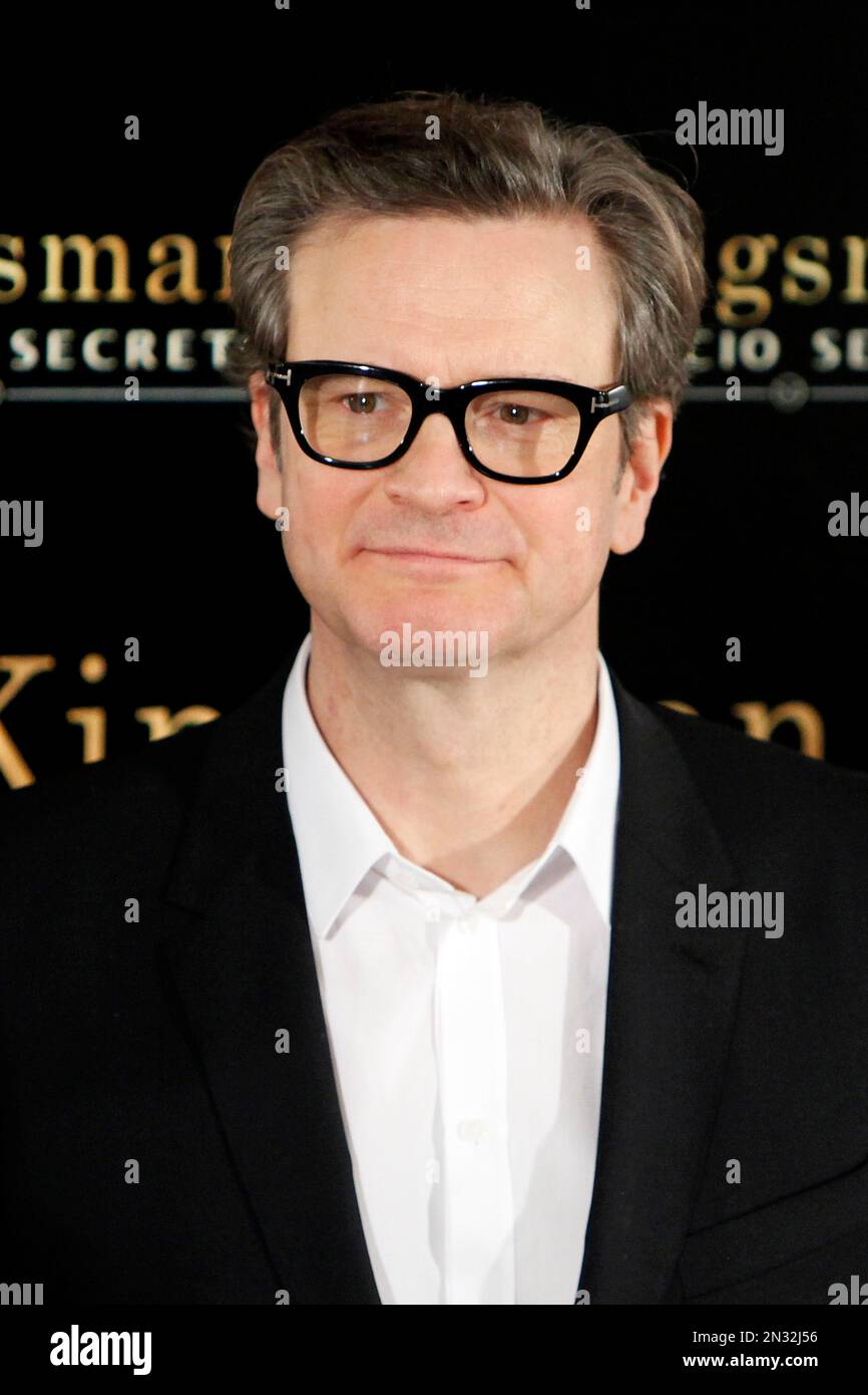 British actor Colin Firth poses for photographers during the ...