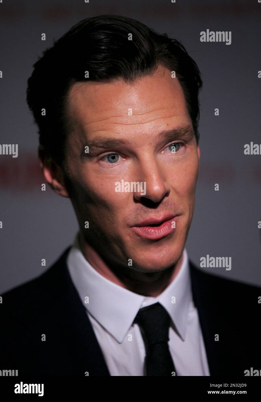 English actor Benedict Cumberbatch poses for photographers as he ...