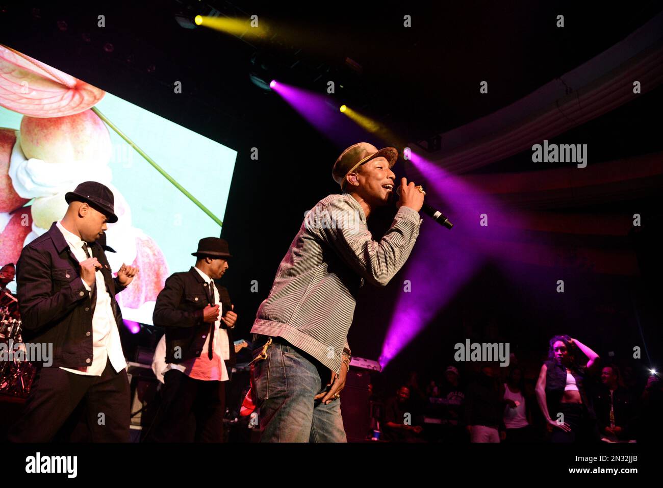 Pharrell Williams performs at Levi’s® x Snoop Dogg + Friends Pre-Grammy ...