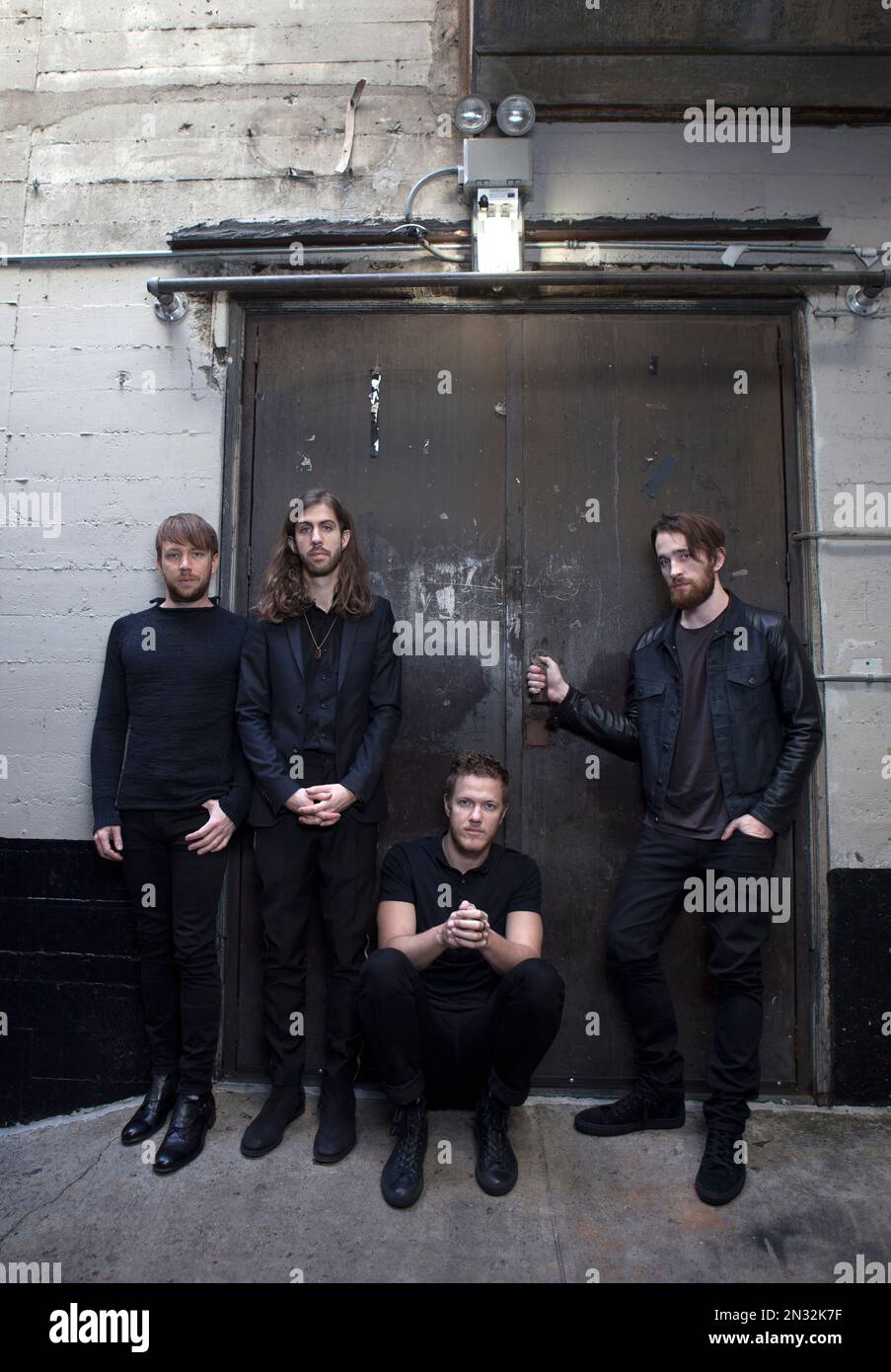 Musicians, from left, Ben McKee, Daniel Wayne Sermon, Dan Reynolds and ...