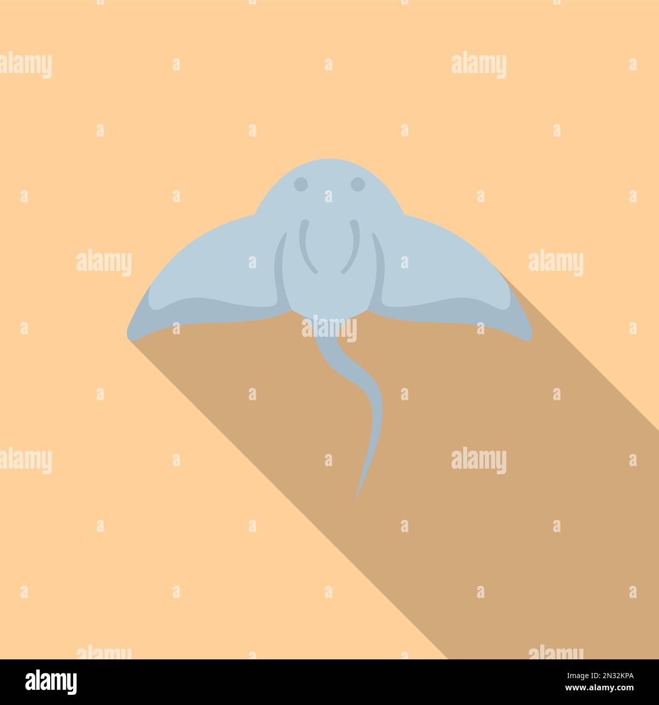 Stingray animal icon flat vector. Fish ray. Water nature Stock Vector ...