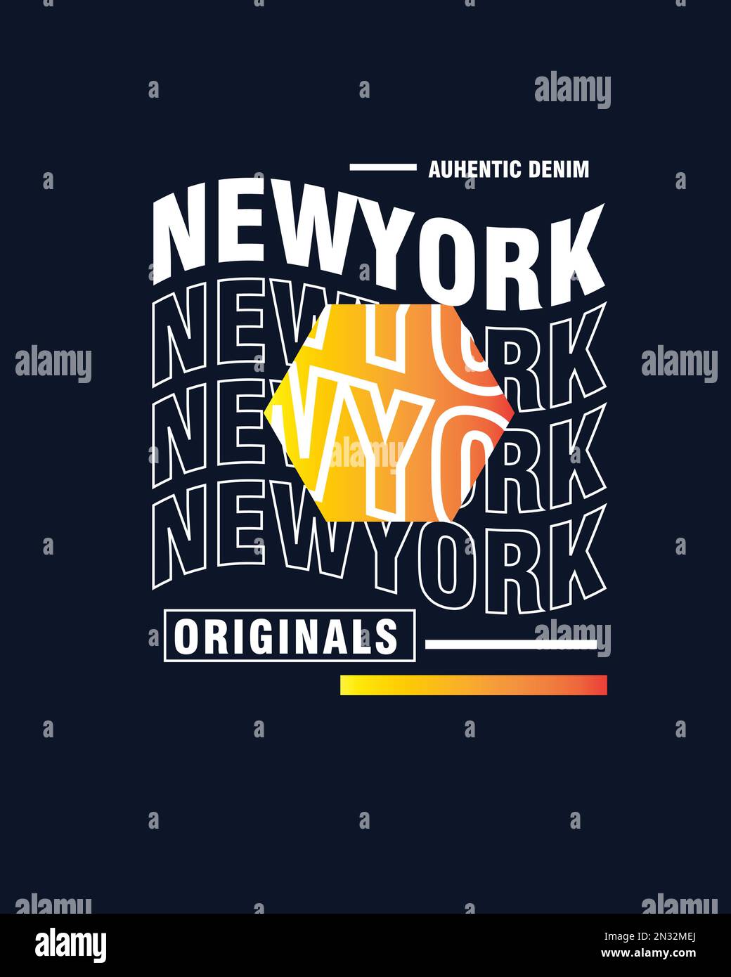 New York Denim Originals Typography urban brand inspired typographic ...