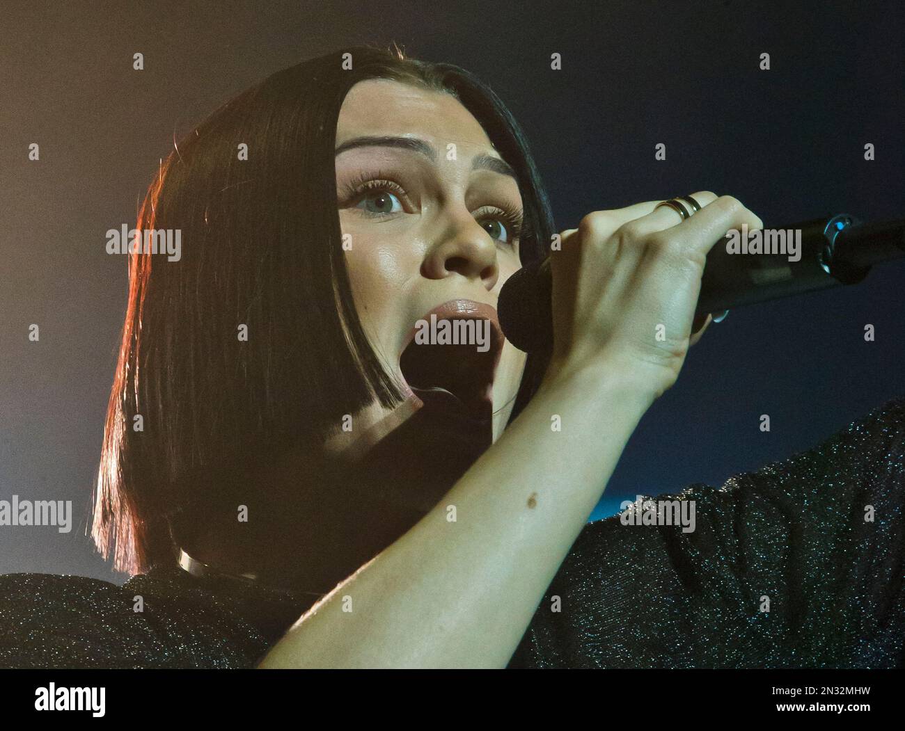 British singer Jessie J, performs in concert during the"Concert Prive ...