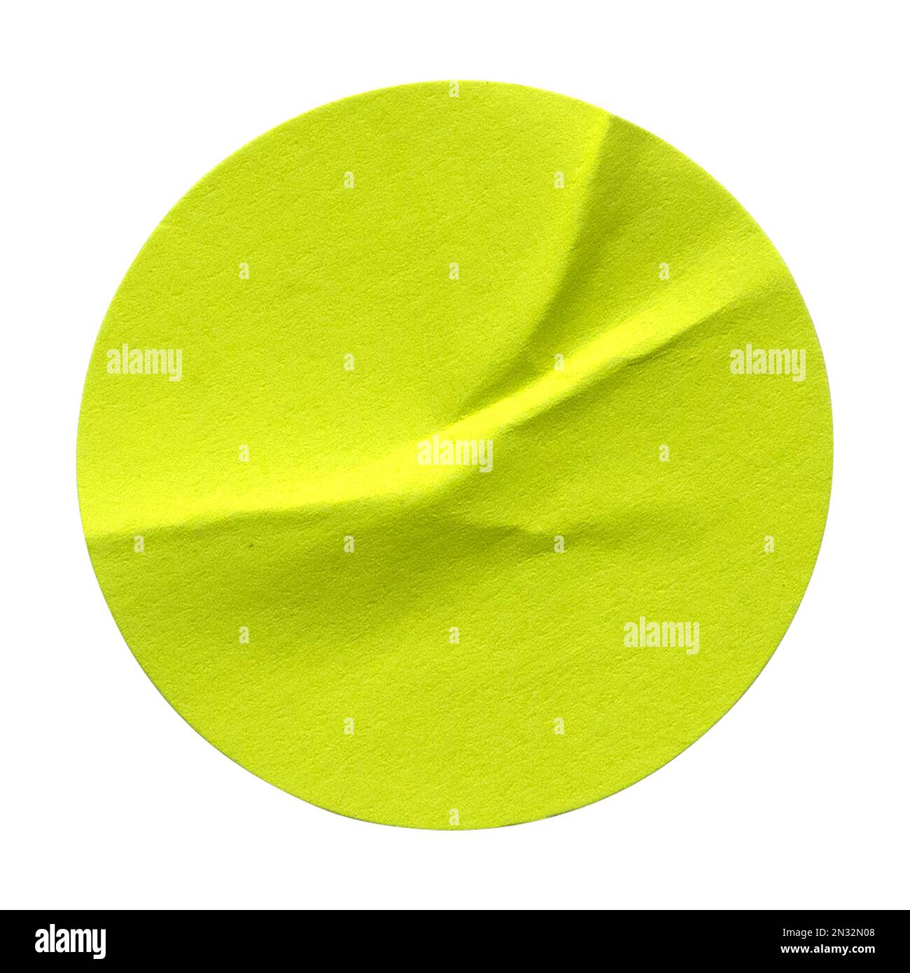 Green circle paper sticker label isolated on white background Stock ...