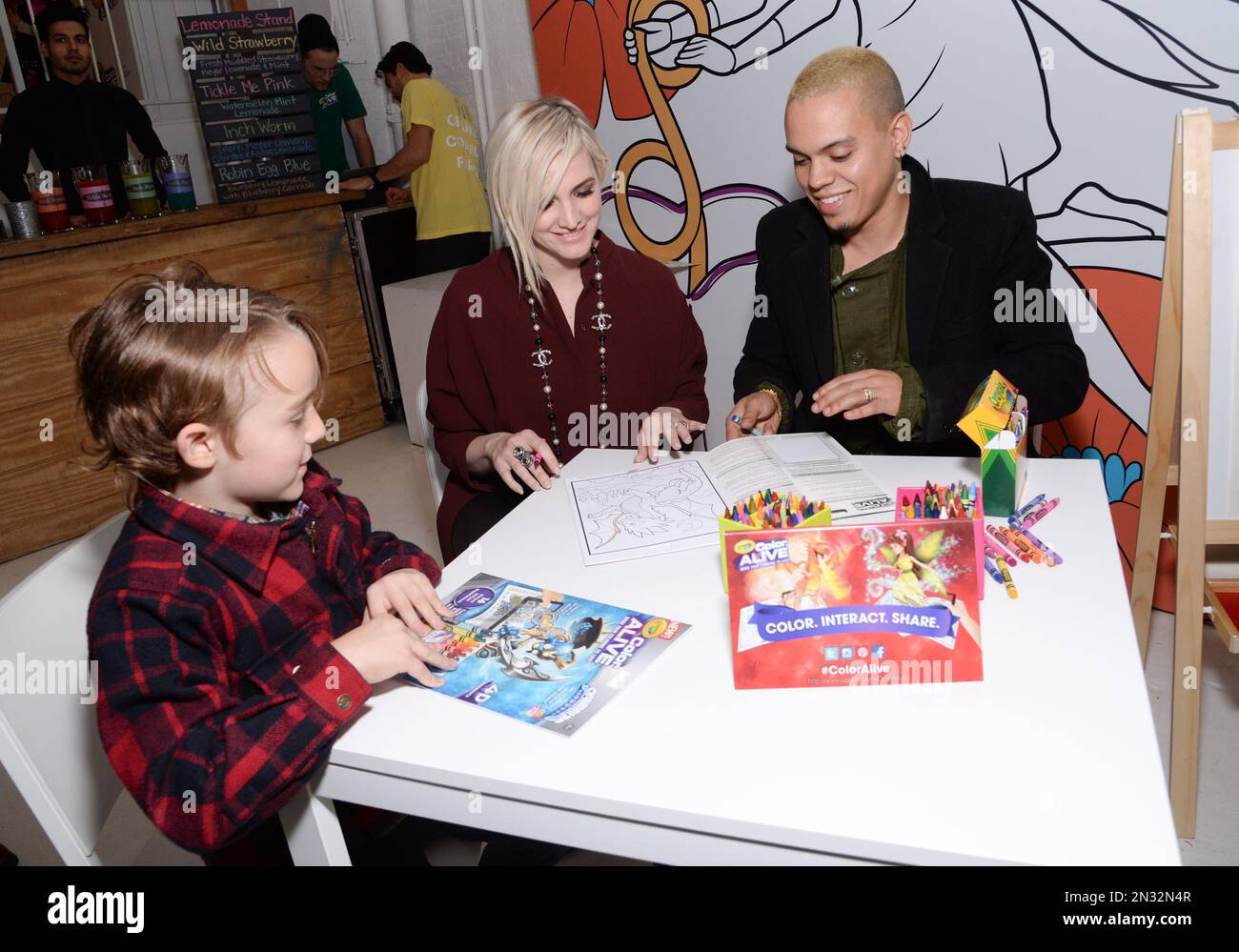 Ashlee Simpson Ross with her husband Evan Ross and son Bronx Wentz ...