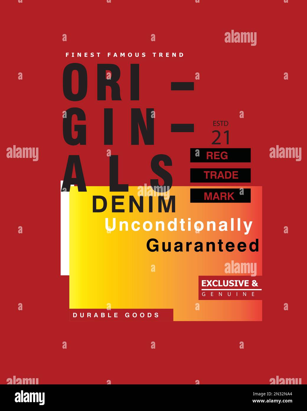 Originals Denim Typography Denim Brand Inspired Typographic poster ...