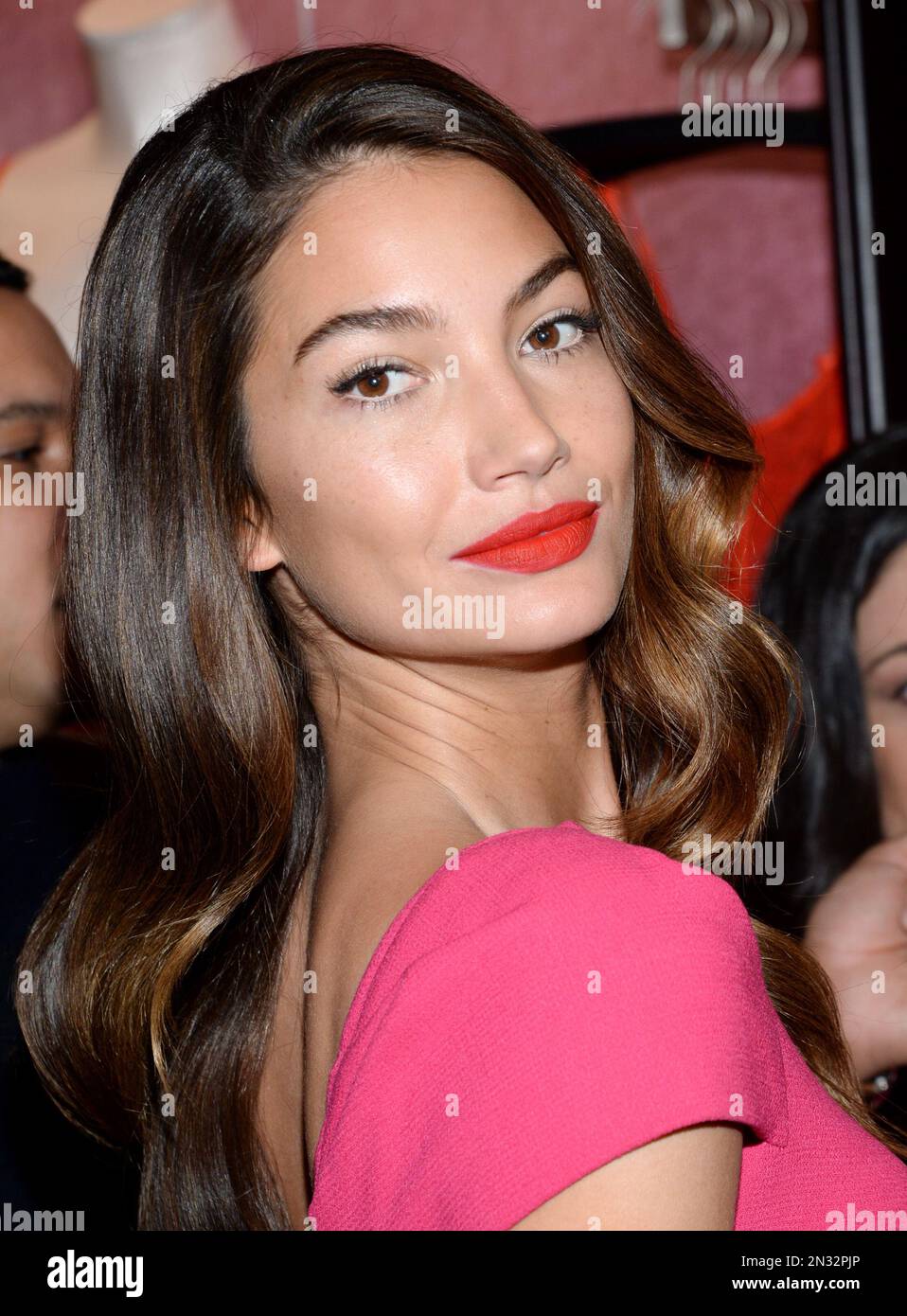 Victoria's Secret Angel Lily Aldridge poses during a Valentine's Day ...