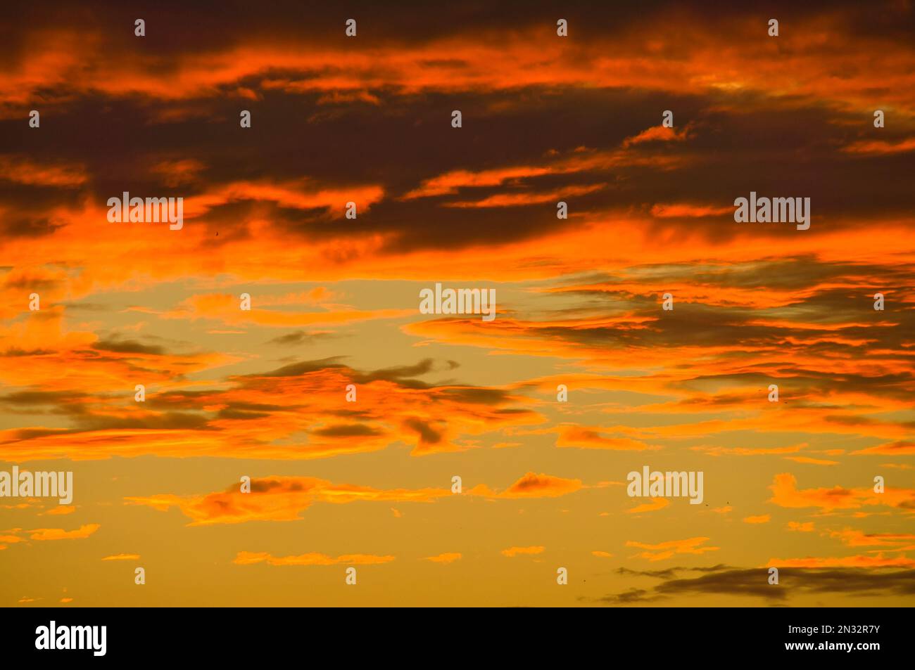 Background image with clouds in extreme colors of a sunset. The sky ...