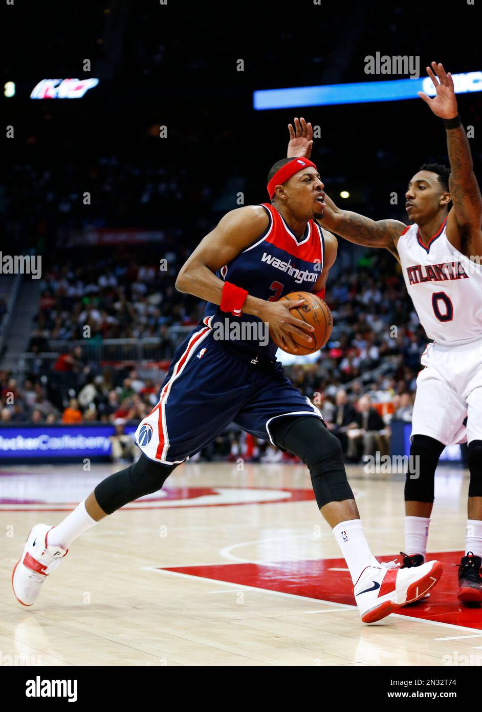 Washington Wizards forward Paul Pierce (34) drives as Atlanta Hawks ...