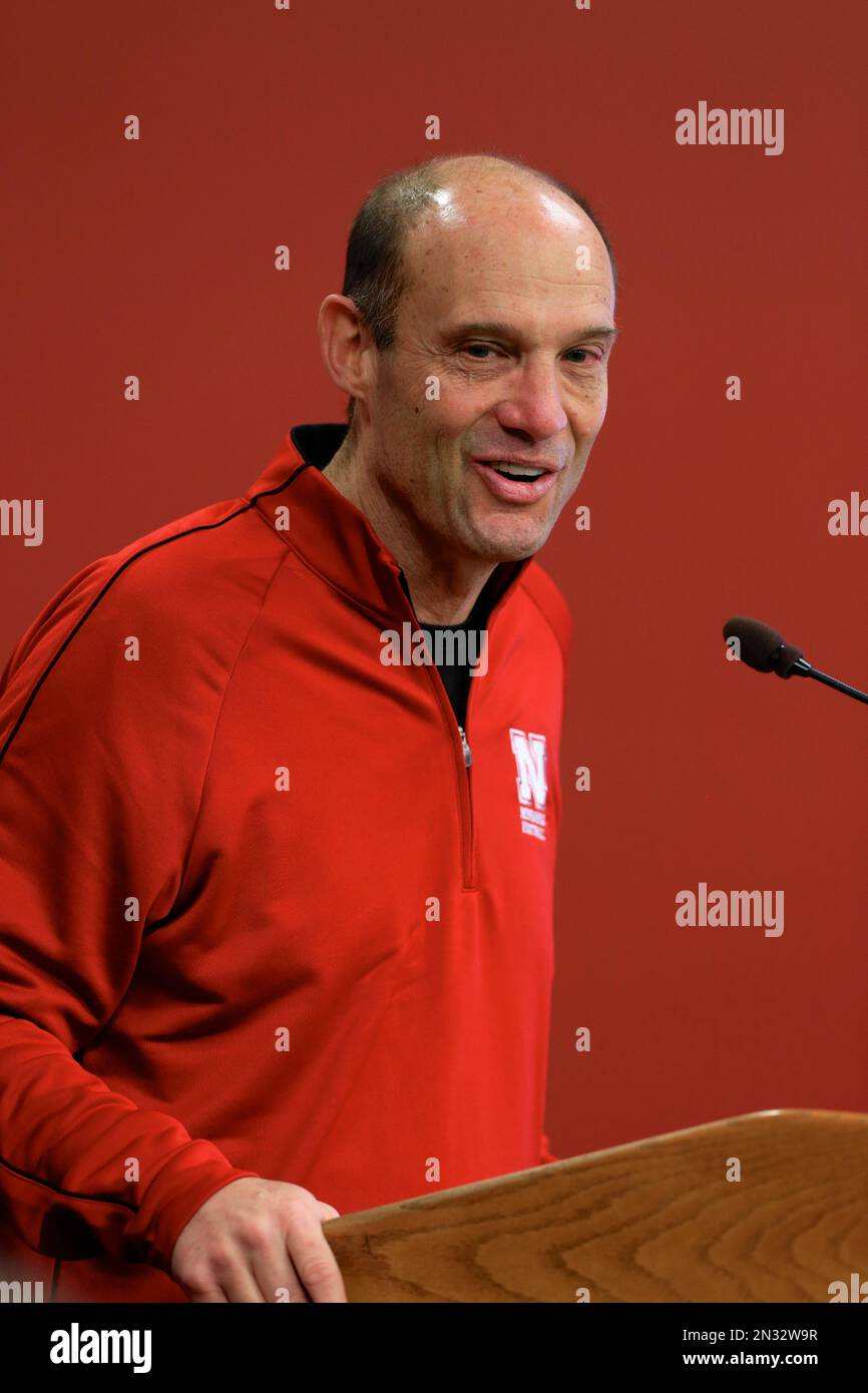 Nebraska head coach Mike Riley speaks at a news conference in Lincoln ...