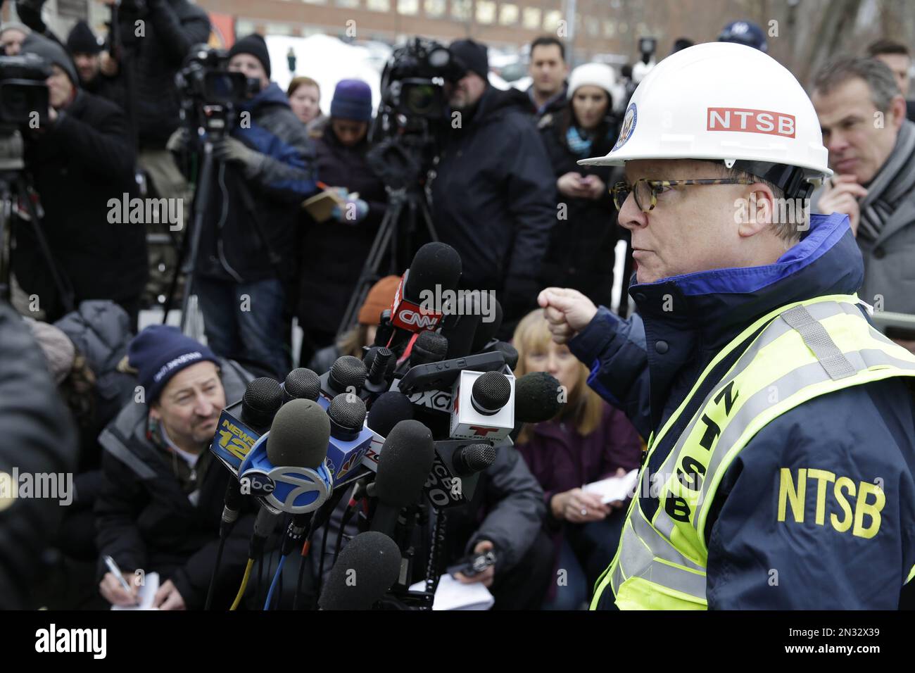 National Transportation Safety Board member Robert Sumwalt speaks to ...