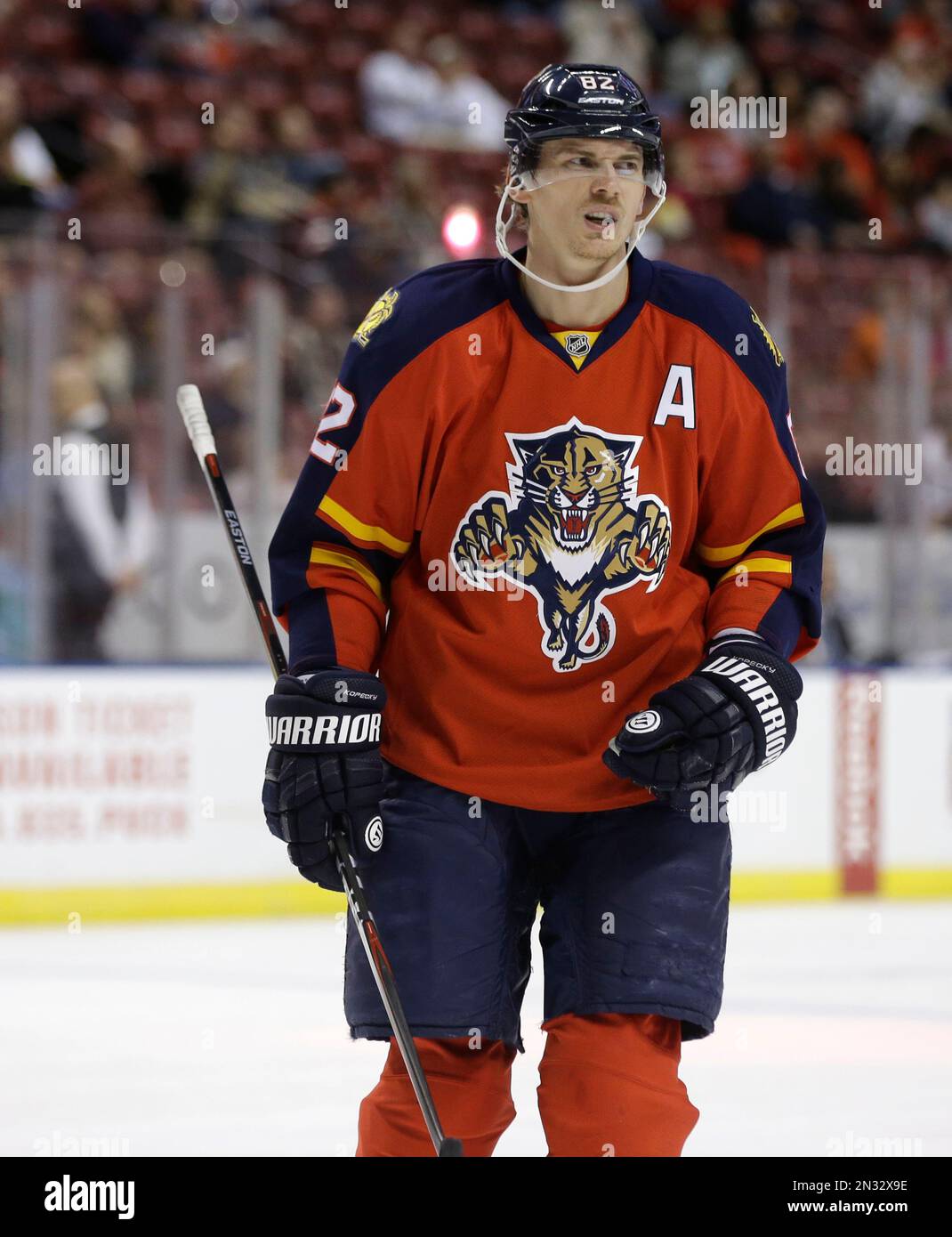 Florida Panthers left wing Tomas Kopecky (82) stands on the ice during ...