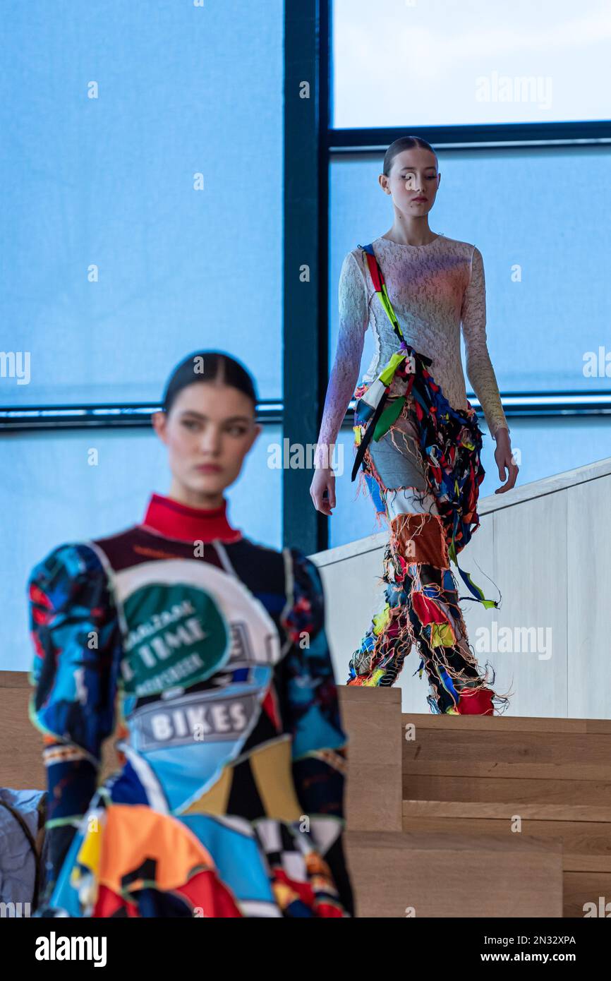 A models present a creation by Hungarian designer Borbala during BCEFW ...