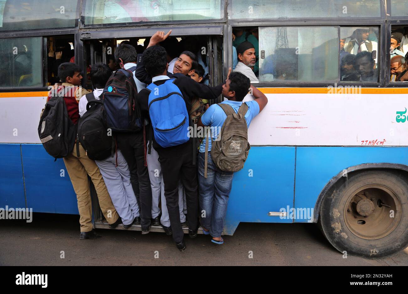 Crowded School Bus