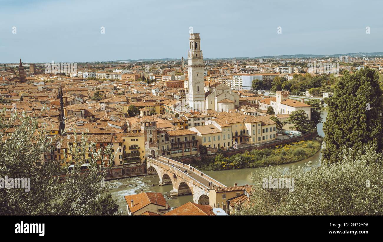 Verona City Landscape Summer Stock Photo - Alamy