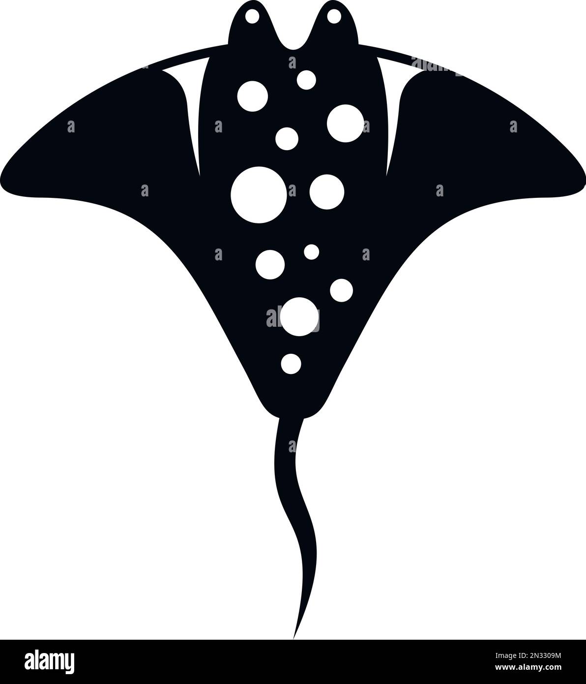 Stingray icon simple vector. Sea animal. Fish ray Stock Vector Image ...