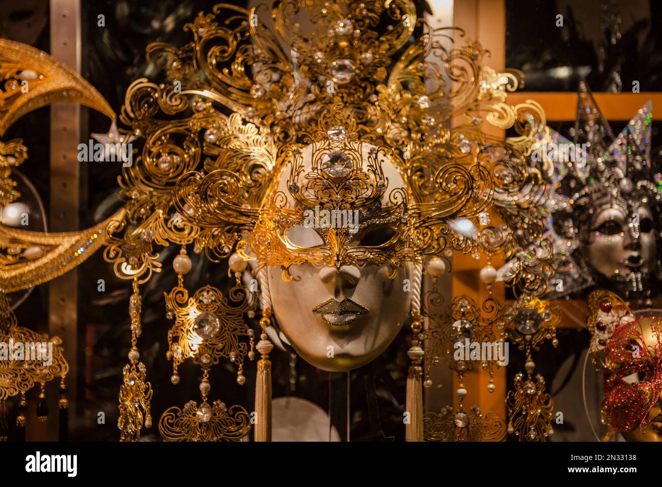 Typical carnival mask,custom of the feast in venice Stock Photo - Alamy