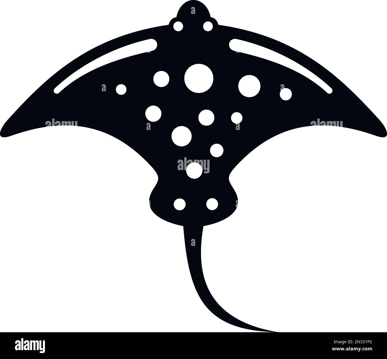 Marine stingray icon simple vector. Fish animal. Nature wildlife Stock ...