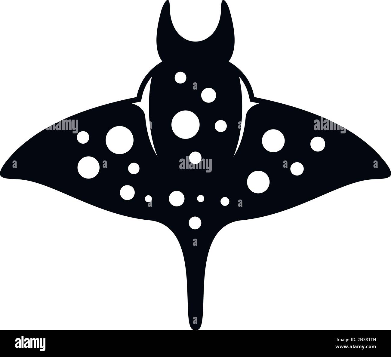 Water stingray icon simple vector. Animal fish. Nature tropical Stock ...