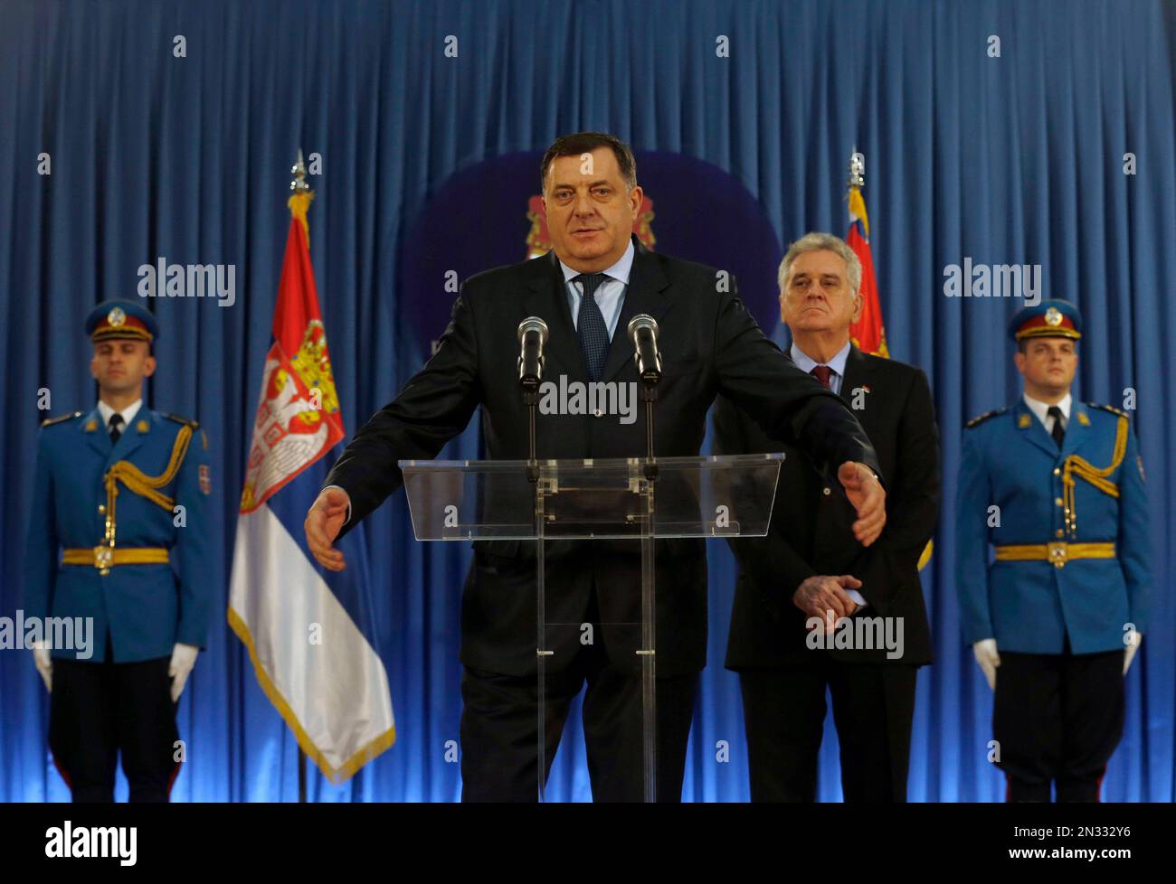 Milorad Dodik President of the Republika of Srpska entity of Bosnia and ...