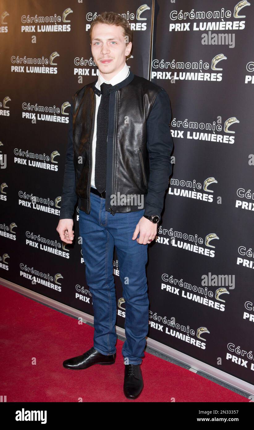 French actor Kevin Azais poses during at the French Lumieres Awards ...