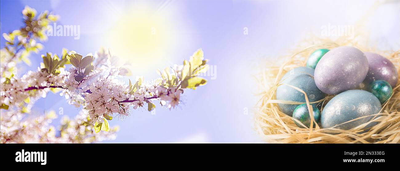 Easter spring background Stock Photo - Alamy
