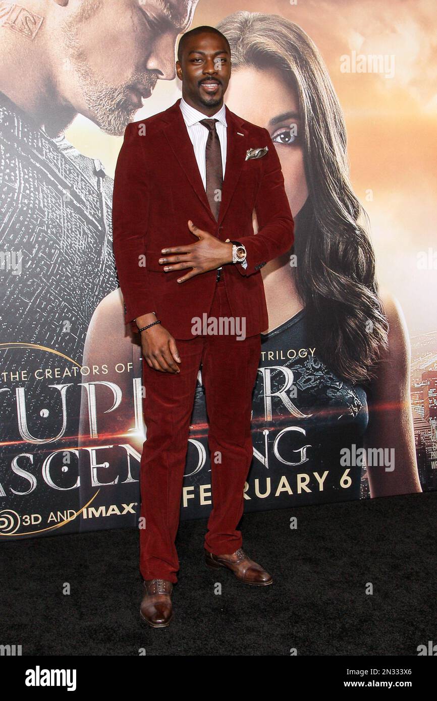 David Ajala attends the premiere of Warner Bros. Pictures' 'Jupiter ...