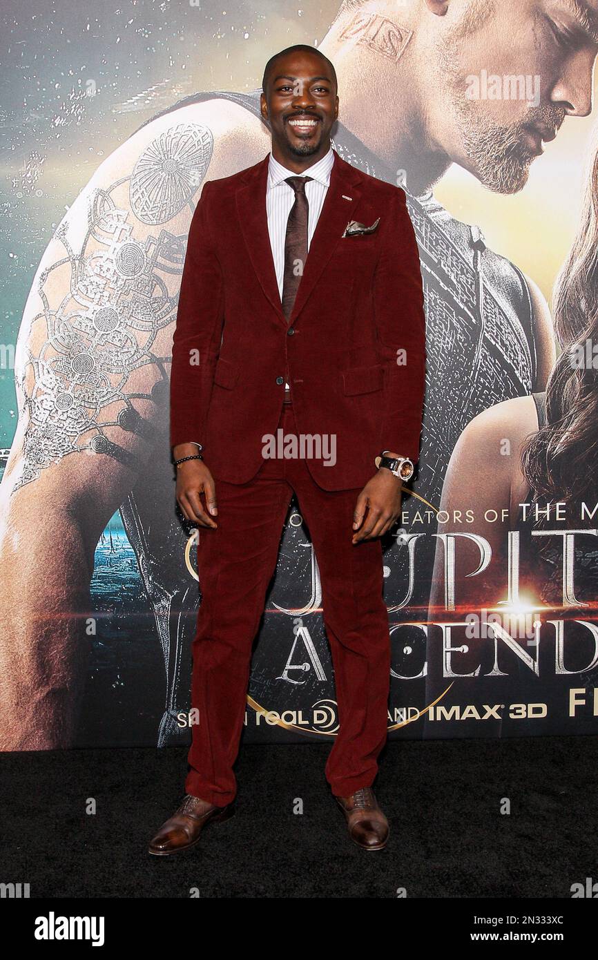 David Ajala attends the premiere of Warner Bros. Pictures' 'Jupiter ...