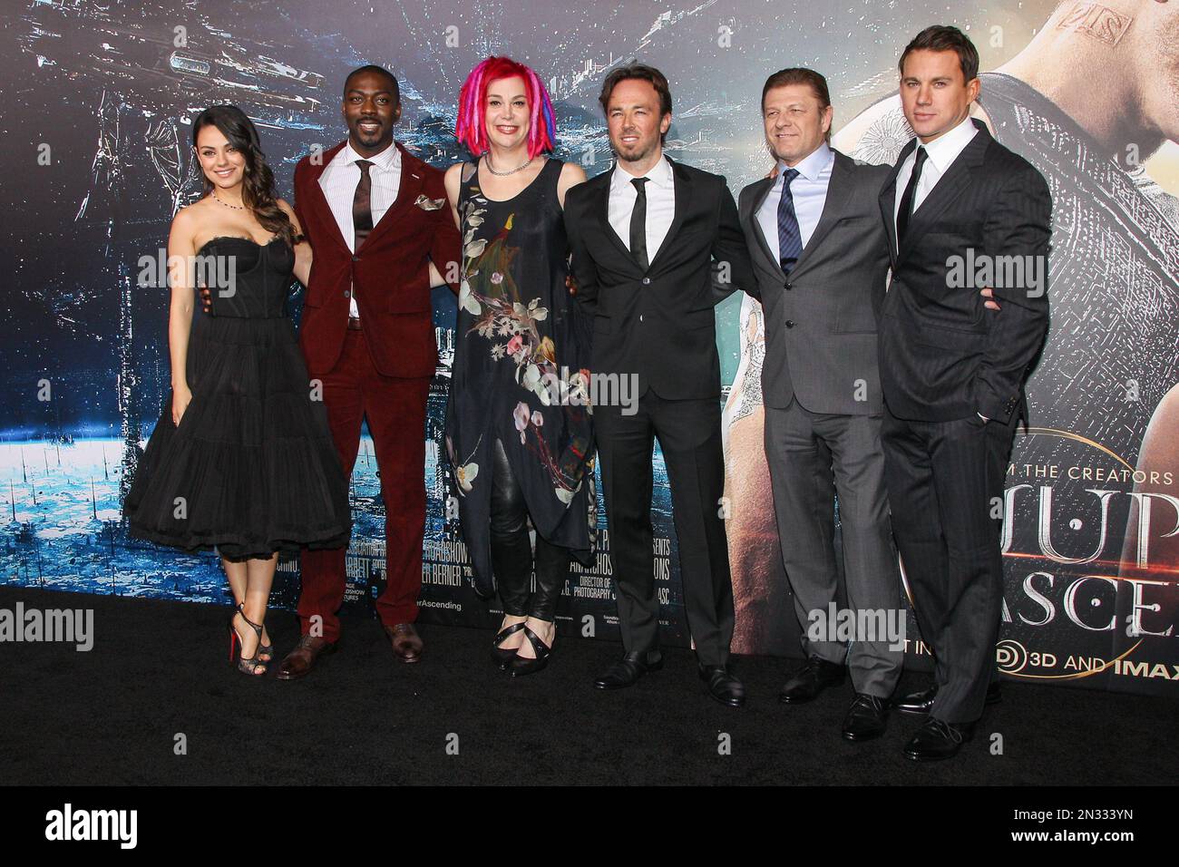 From left, Actors Mila Kunis, David Ajala, Director Lana Wachowski ...