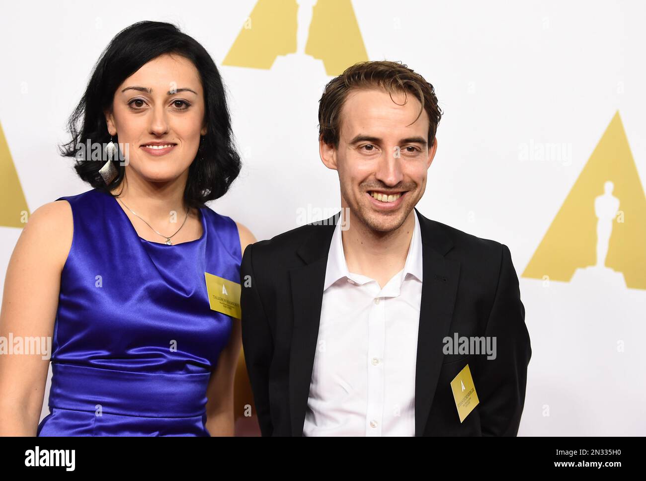 Talkhon Hamzavi, left, and Stefan Eichenberger arrive at the 87th ...