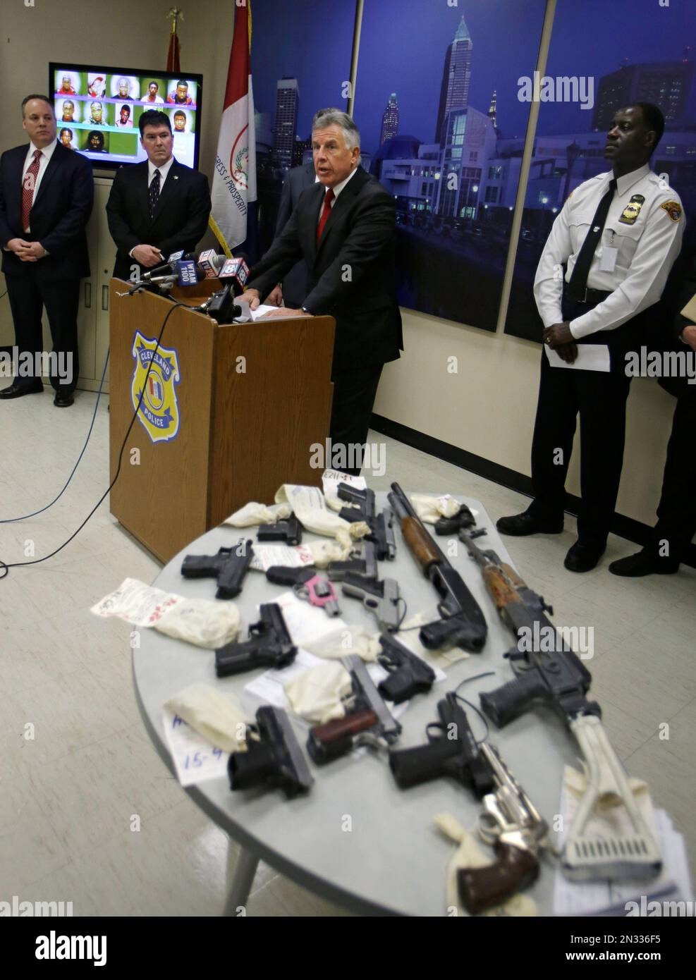 Cuyahoga County Prosecutor Timothy J. McGinty answers questions during ...