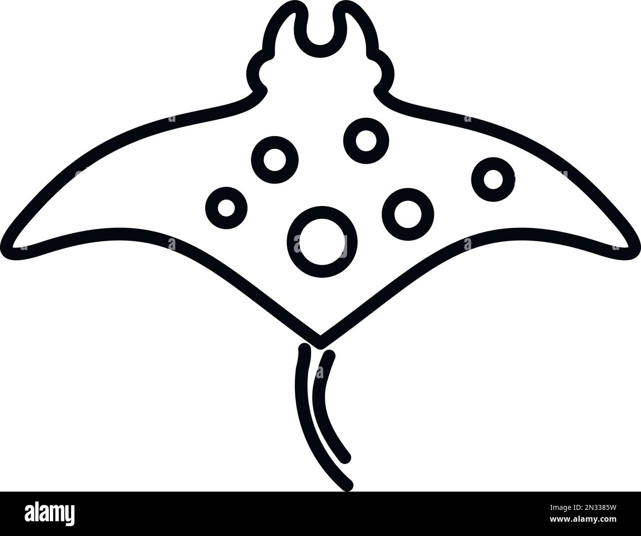 Wing stingray icon outline vector. Fish animal. Water nature Stock Vector Image & Art - Alamy