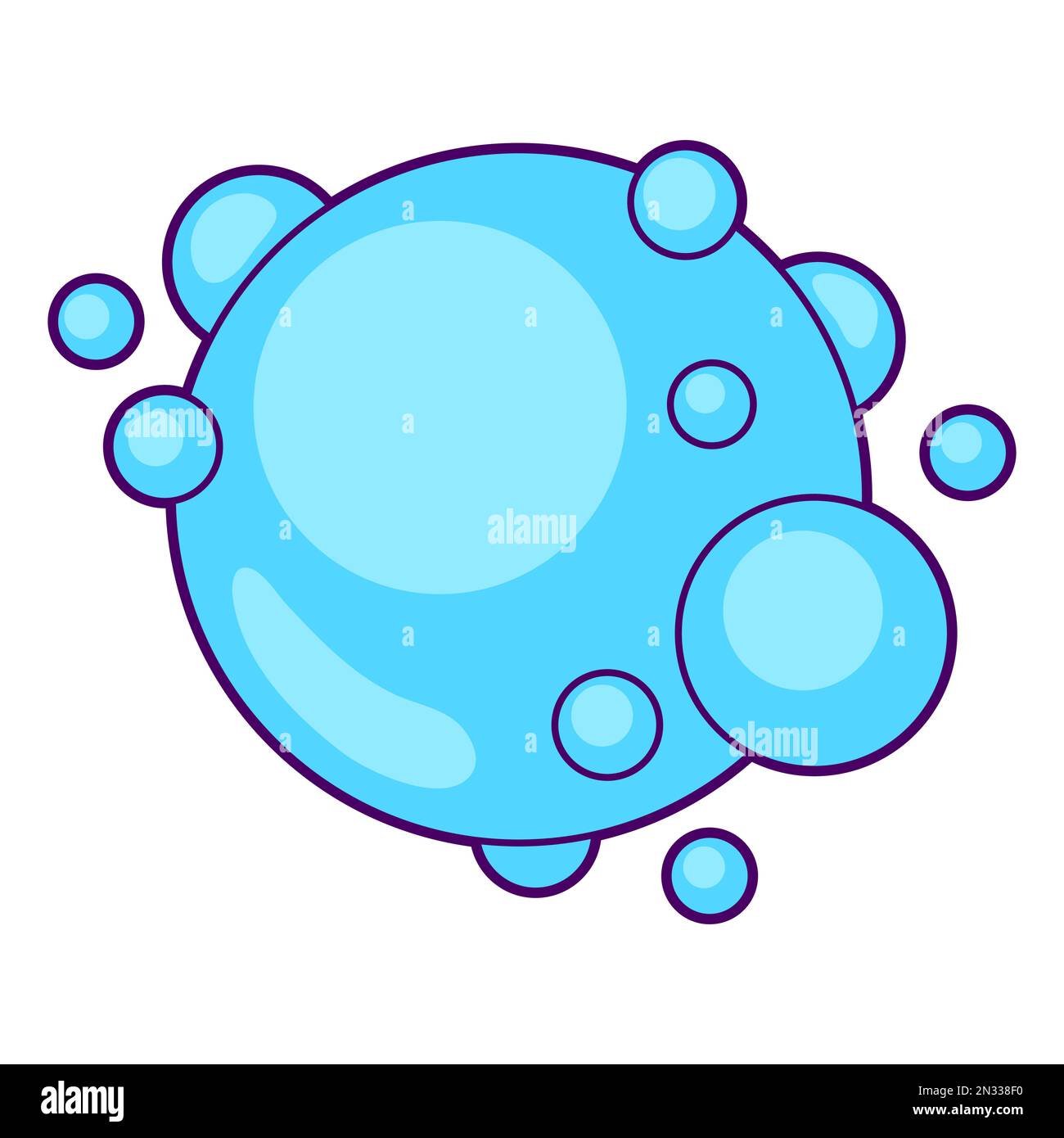 Illustration of bubbles. Colorful cute icon. Creative symbol in cartoon ...