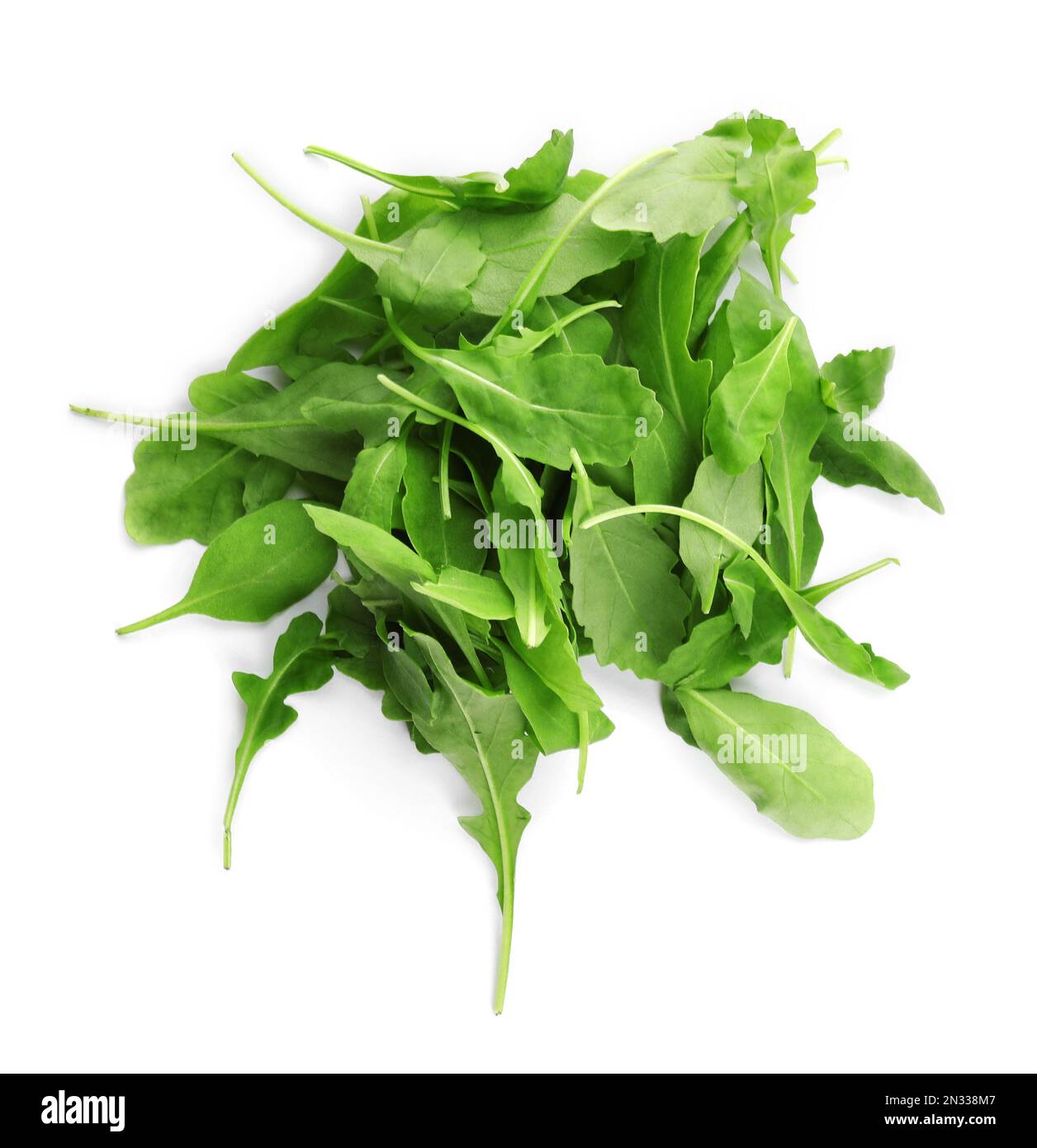 Arugula on white background Cut Out Stock Images & Pictures - Alamy