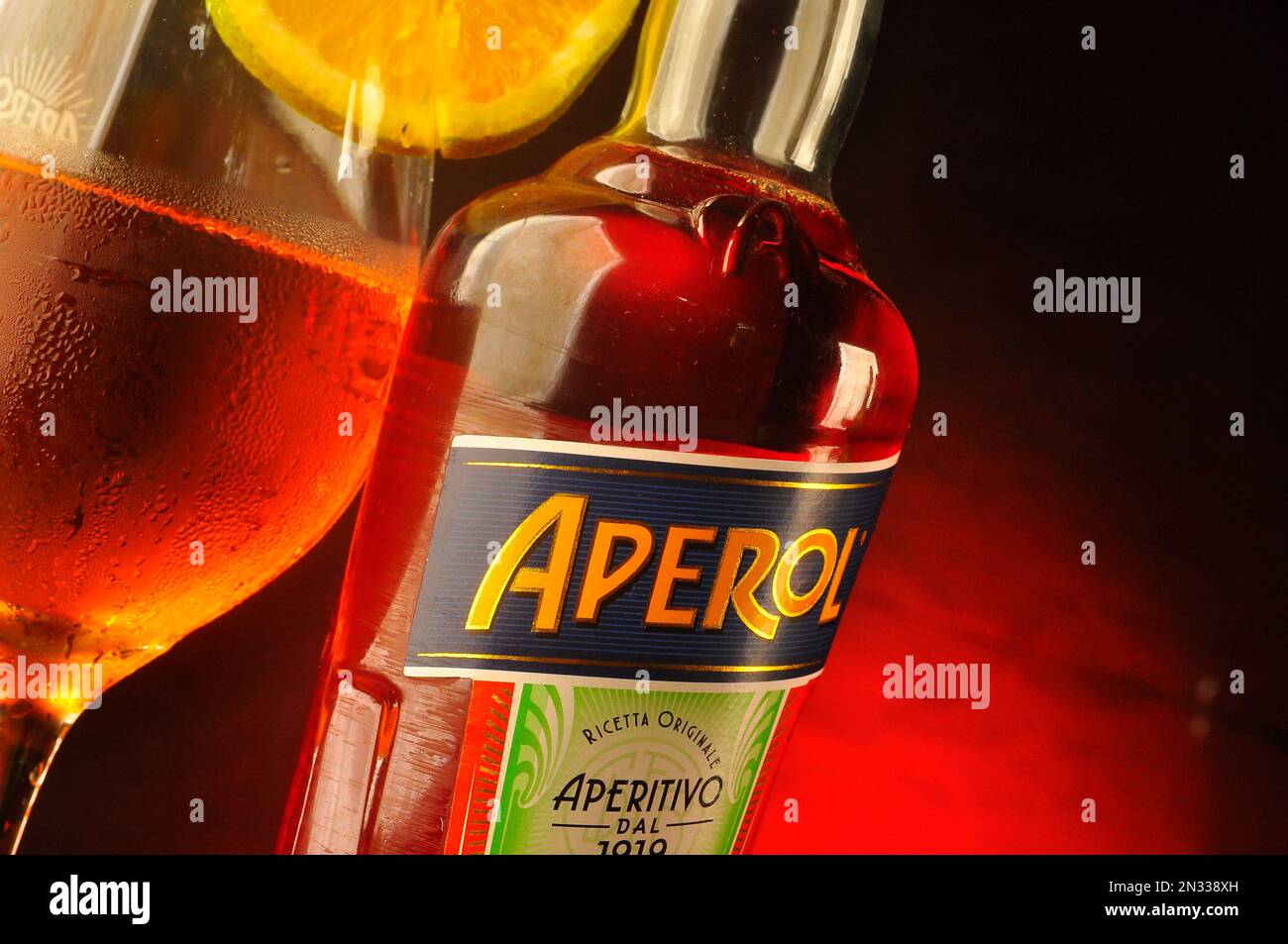 Aperol alcoholic drink Stock Photo - Alamy