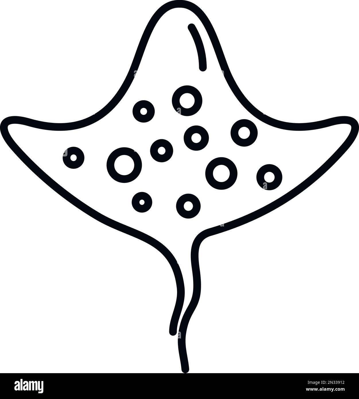 Electric stingray icon outline vector. Sea animal. Ocean wildlife Stock ...