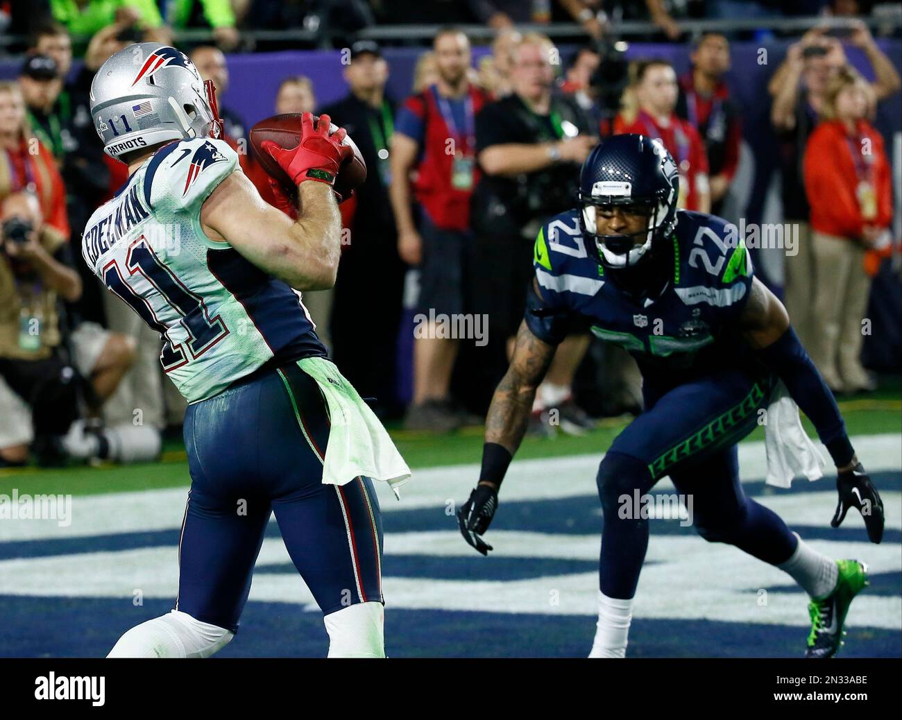 New England Patriots Wide Receiver Julian Edelman 11 Catches A Three