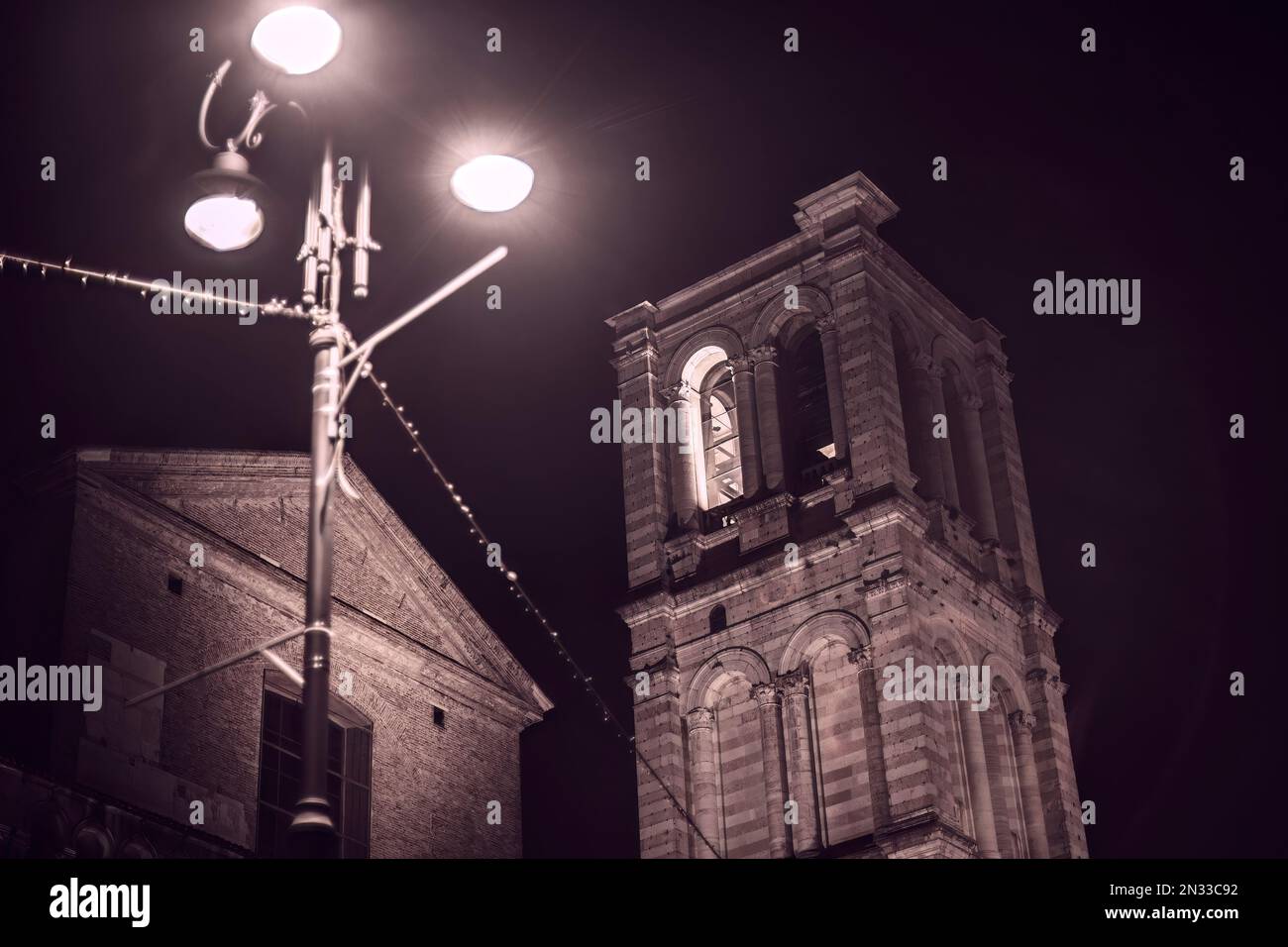 A photo showcasing the architectural details of buildings in Ferrara's ...
