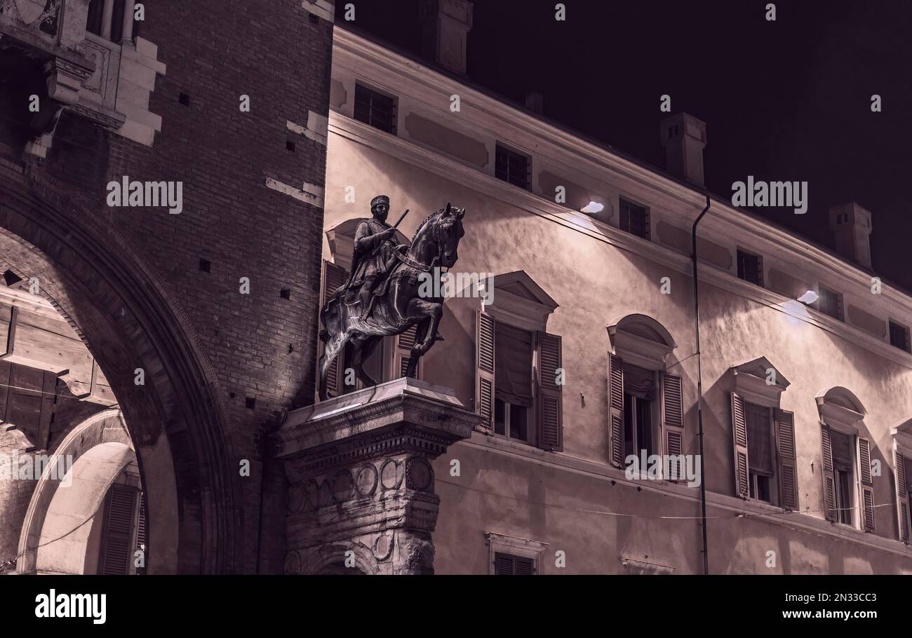 A photo showcasing the architectural details of buildings in Ferrara's ...