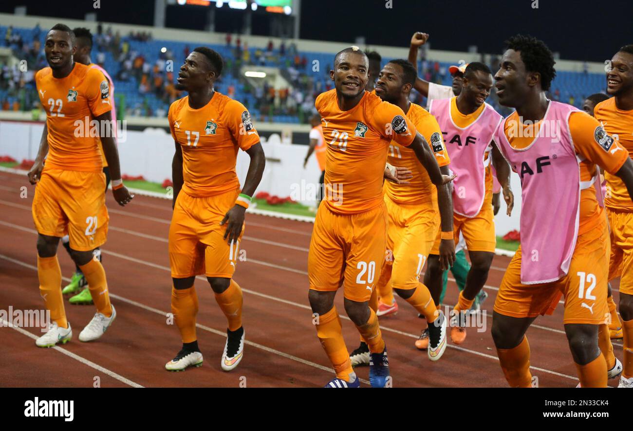 Ivory Coast’s soccer players celebrates after their African Cup of ...