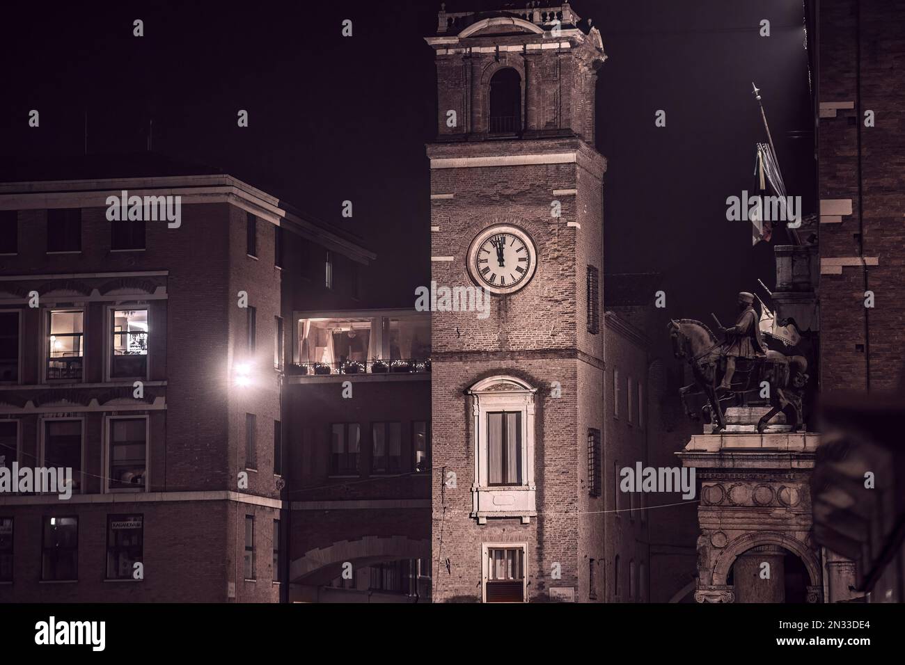 A photo showcasing the architectural details of buildings in Ferrara's ...